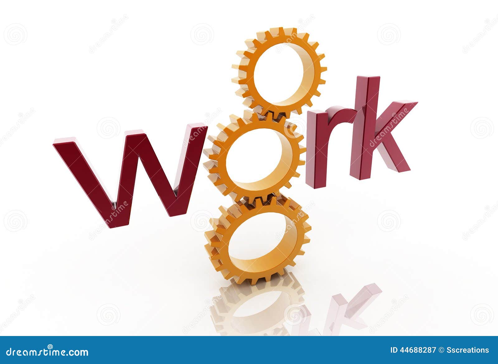 Work 3d text stock illustration. Illustration of rise - 44688287