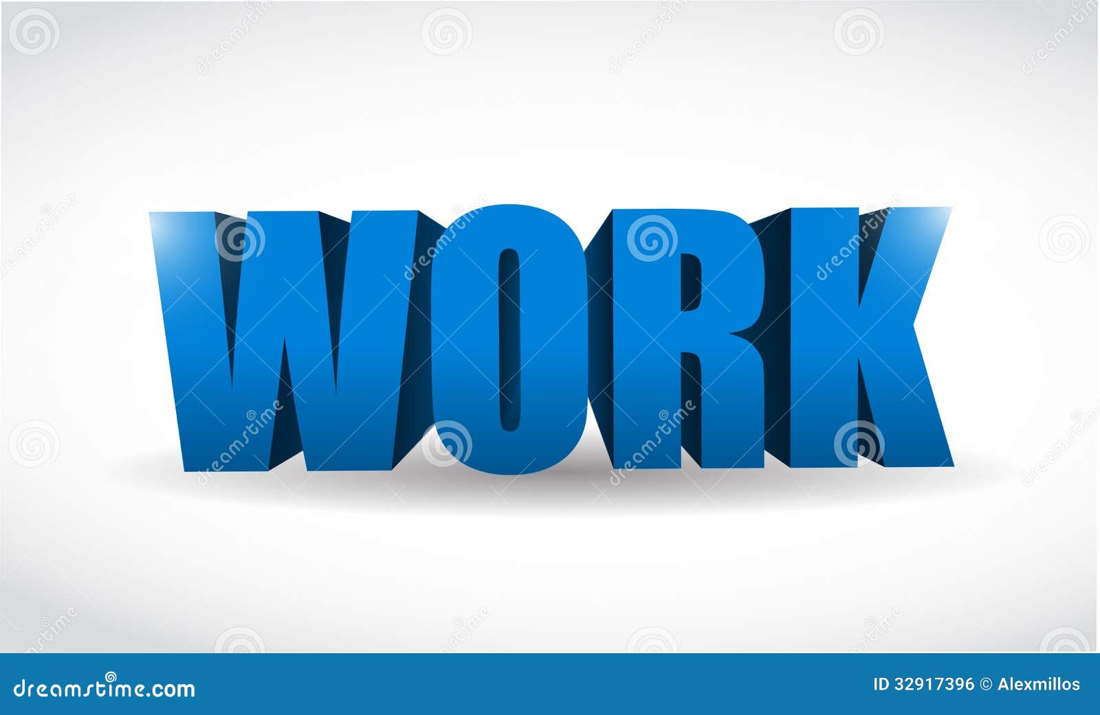 Work 3d Text Illustration Design Stock Illustration - Illustration of ...