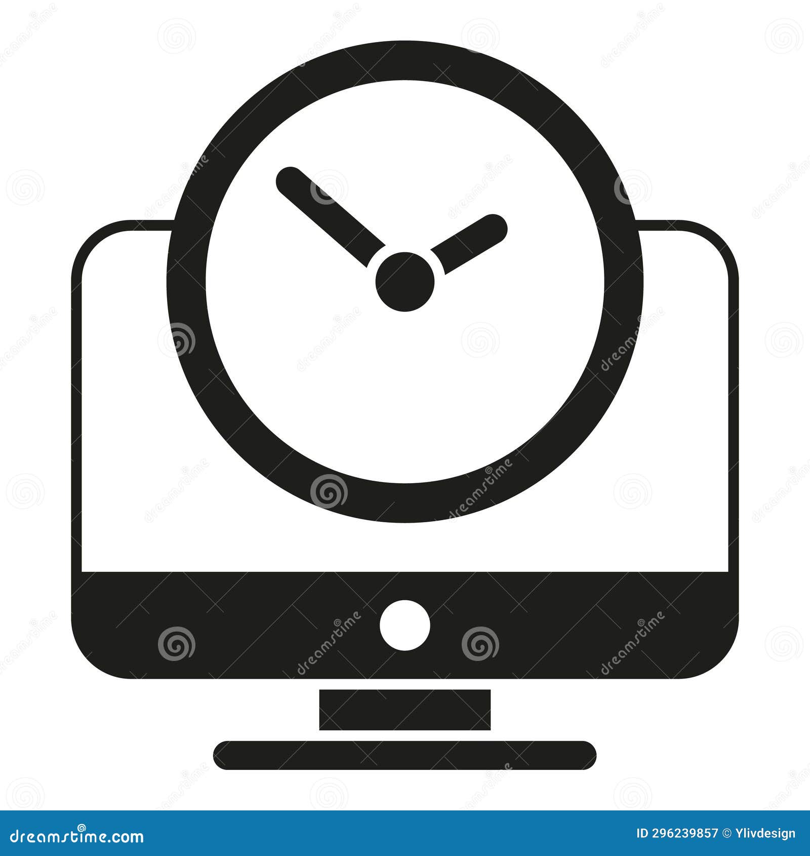 Work Data Time Icon Simple Vector. Computer Data Stock Illustration ...
