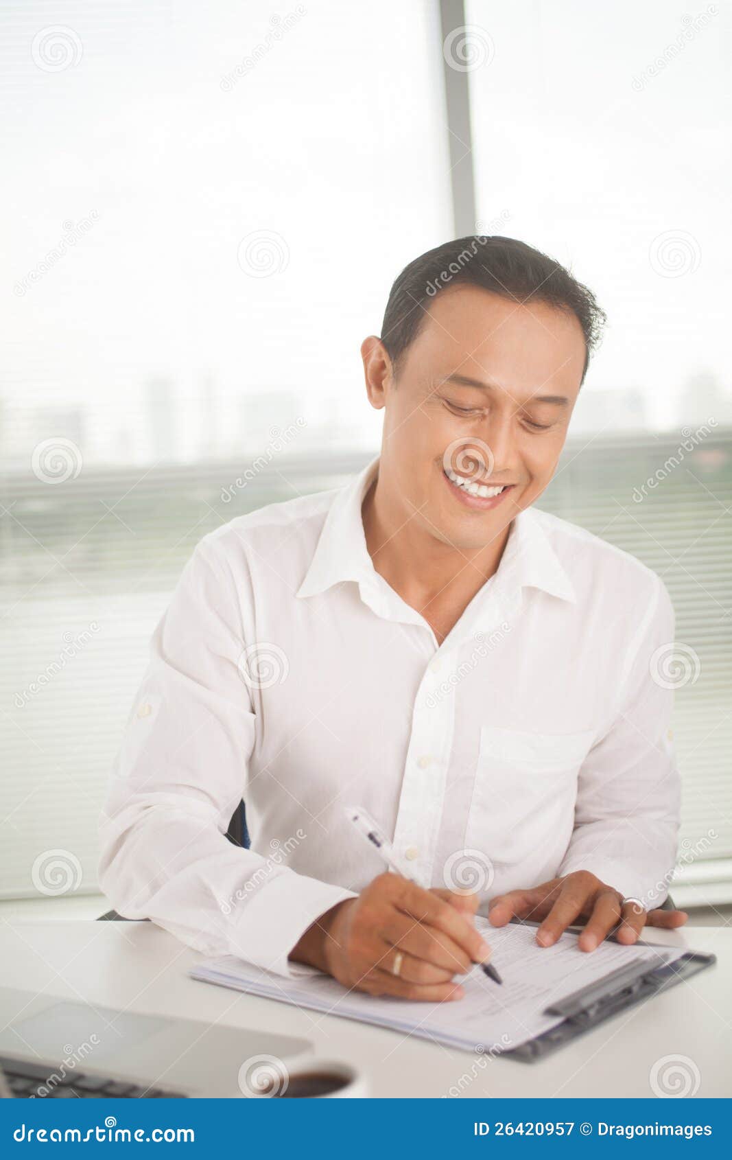Work day stock image. Image of male, smiling, asian, indoor - 26420957