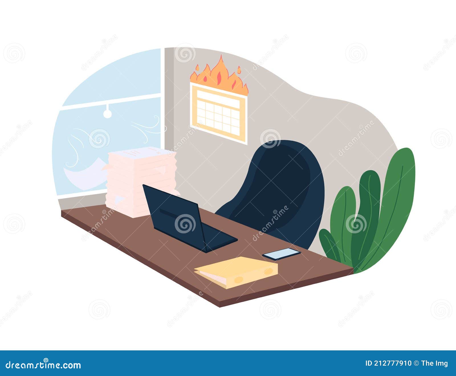 Work Deadline and Workload 2D Vector Web Banner, Poster Stock Vector ...