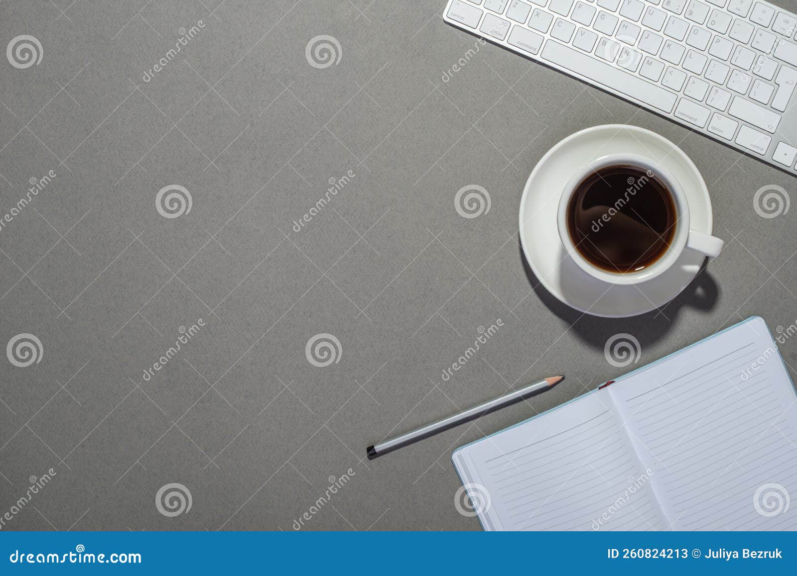 Work desk with notepad stock image. Image of internet - 260824213