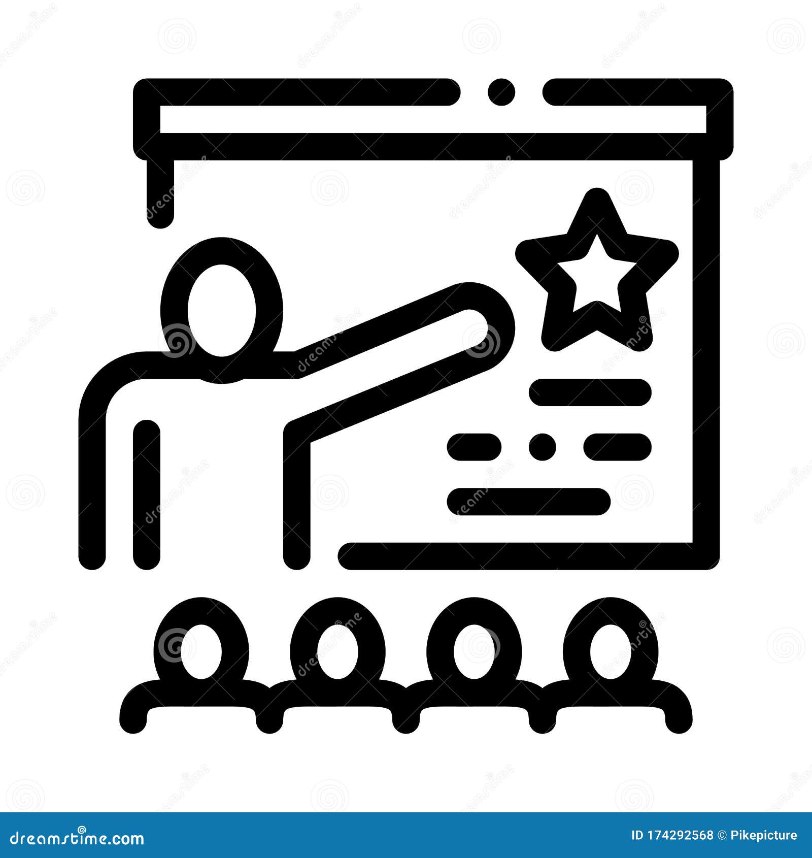 Work Development Training Icon Thin Line Vector Stock Vector ...