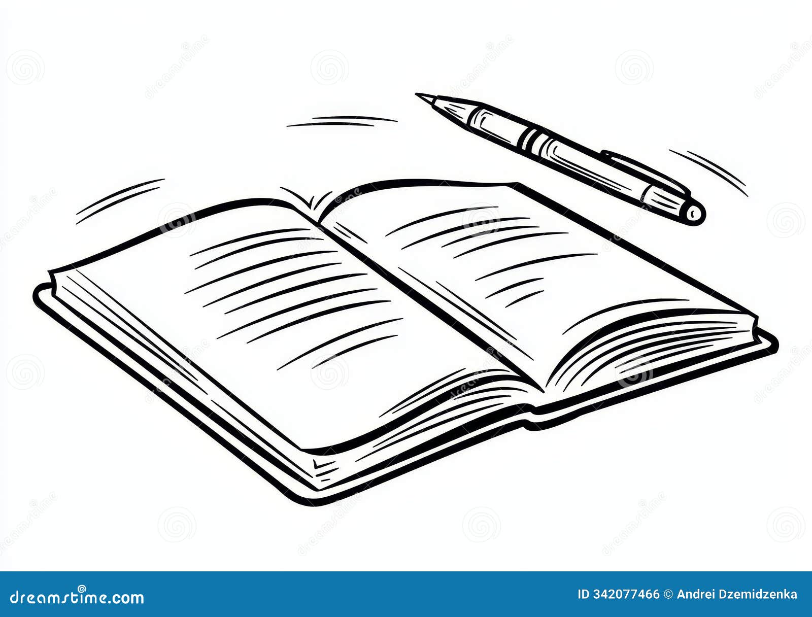 Work Diary, Note Book Drawing. Hand-drawn Modern Illustration Isolated ...