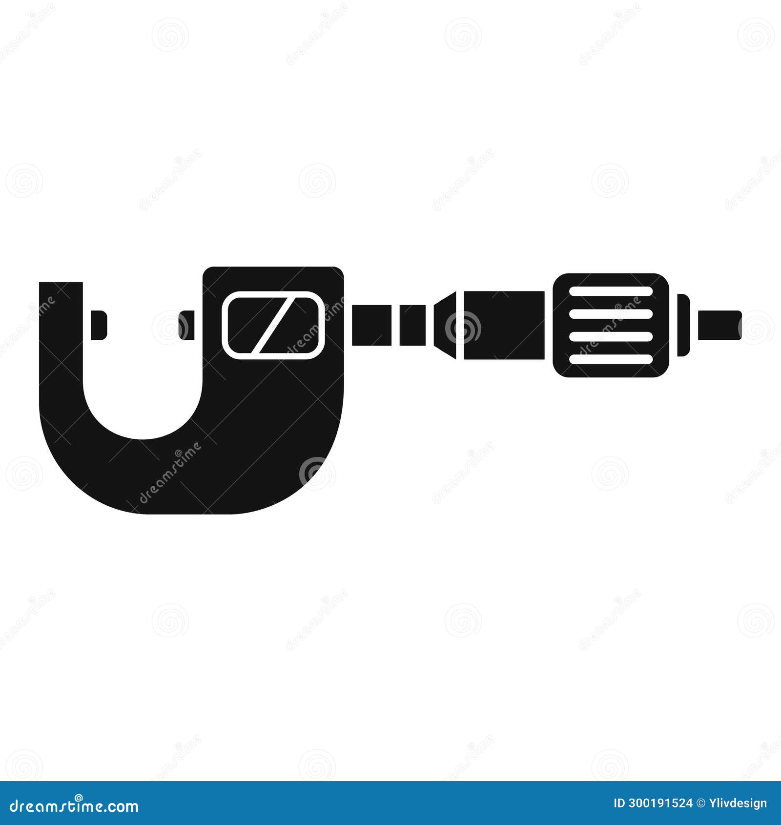 Work Digital Micrometer Icon Simple Vector. Number Precision Tool Stock ...