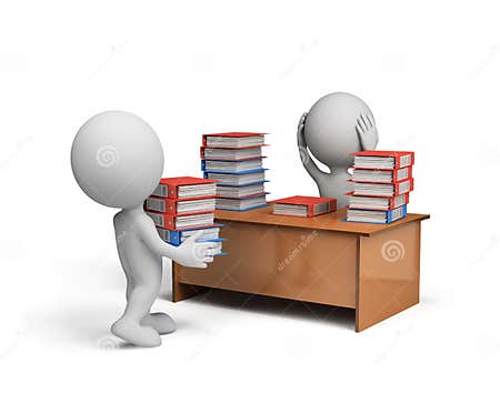 Work with documents stock illustration. Illustration of businessman ...