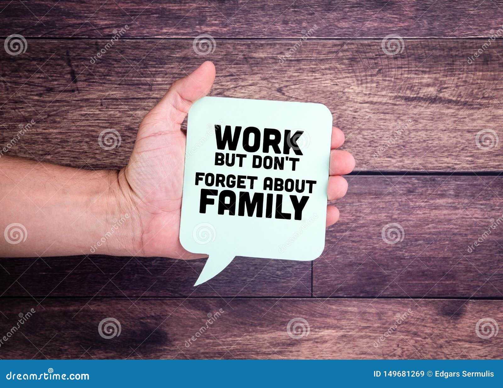 Work but Don`t Forget about Family Stock Image - Image of choice ...