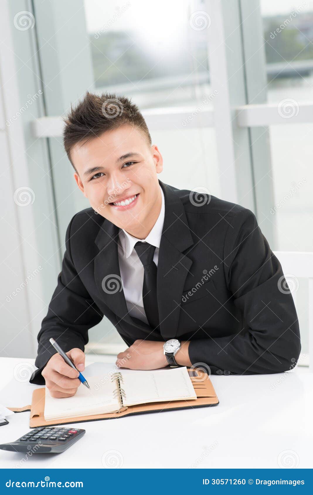 Work done! stock photo. Image of collar, notepad, electronics - 30571260