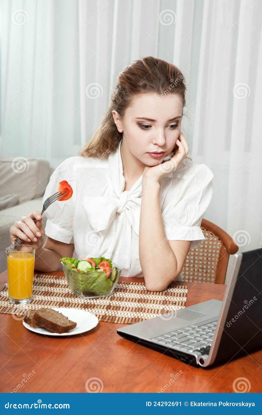 Work and eat stock image. Image of information, conversation - 24292691