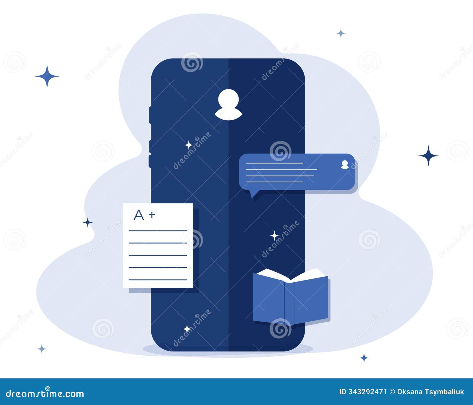 Work and Education Online. Virtual Classes, Chat Windows, Laptop ...