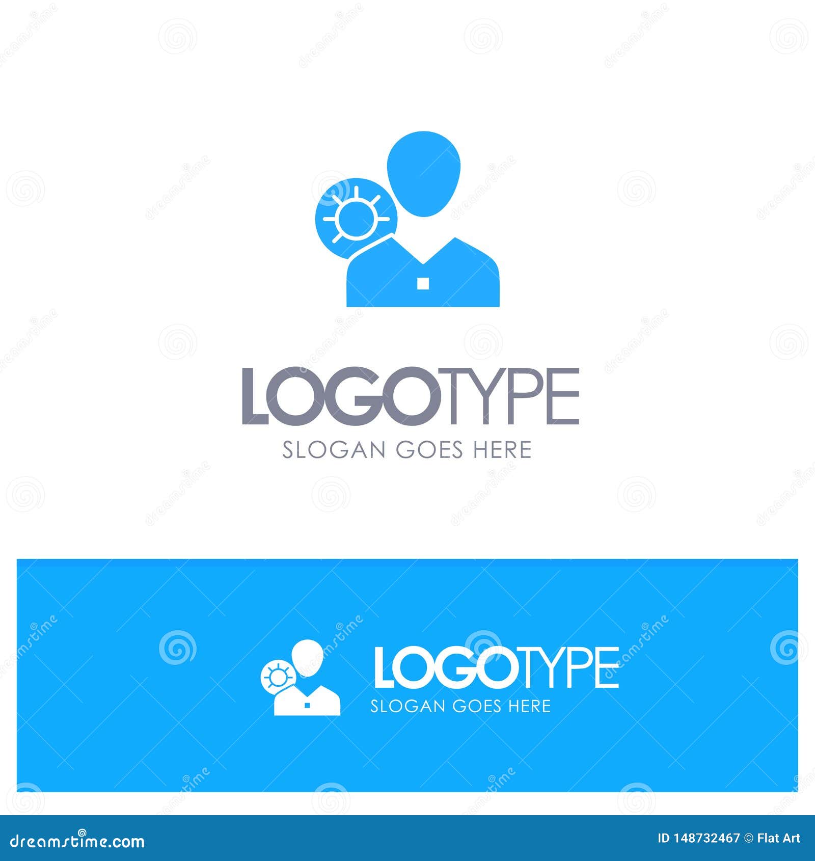Work, Efficiency, Gear, Human, Personal, Profile, User Blue Solid Logo ...