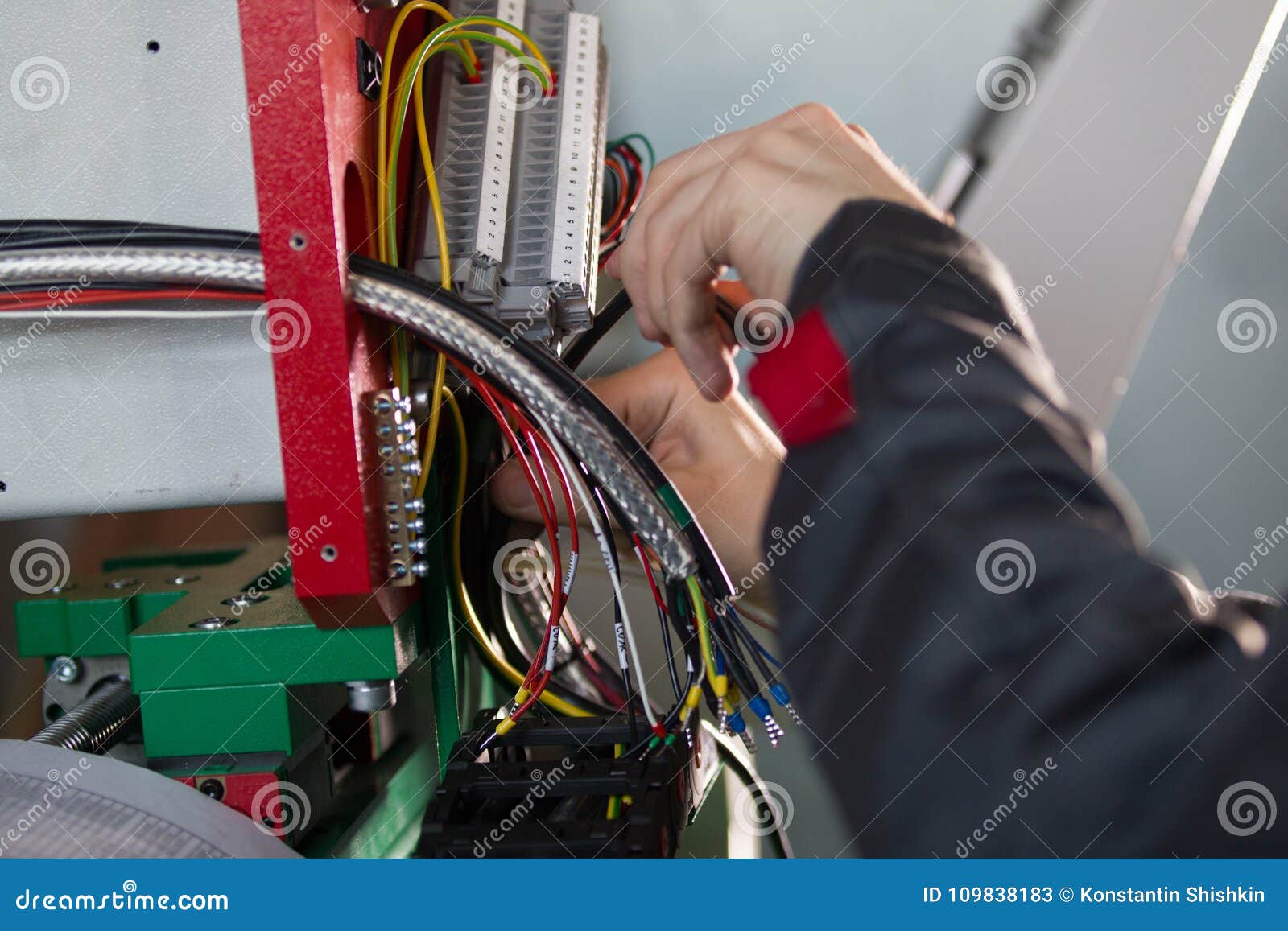 Work of Electrician Engineer - Switching and Testing Equipment with ...