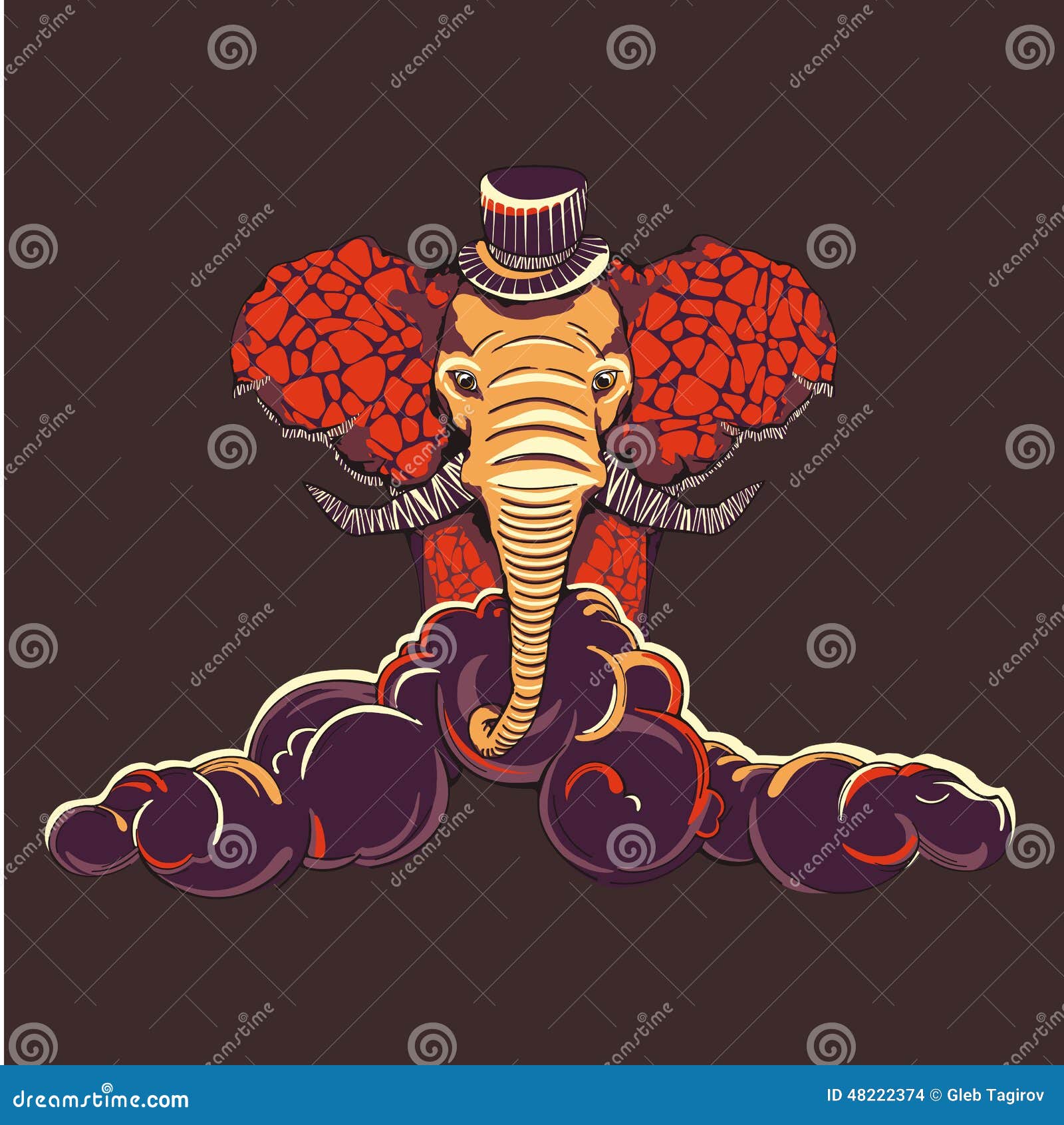 Work elephant stock vector. Illustration of design, beautiful - 48222374