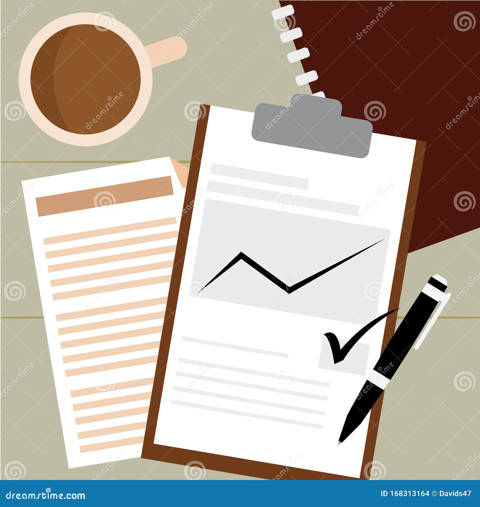 Work Environment. Check List Stock Vector - Illustration of travel ...