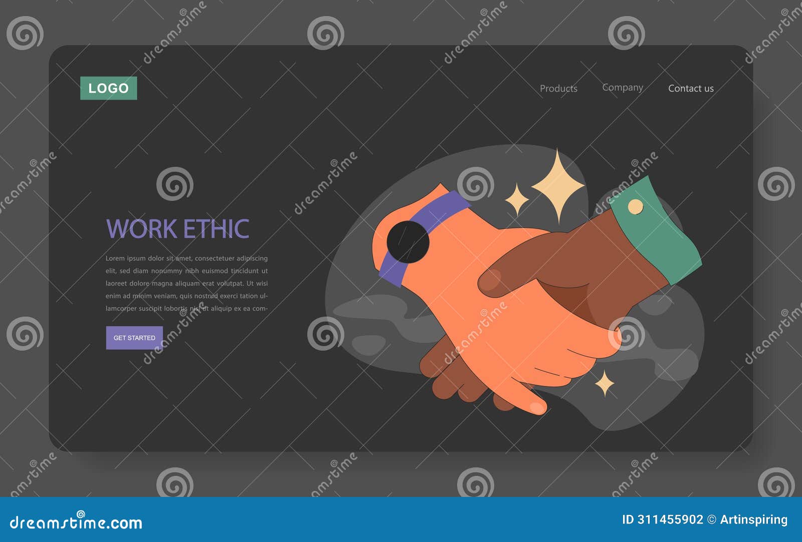 Work ethic concept. stock vector. Illustration of hardwork - 311455902