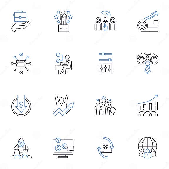 Work Ethic Line Icons Collection. Dedication, Discipline, Commitment ...