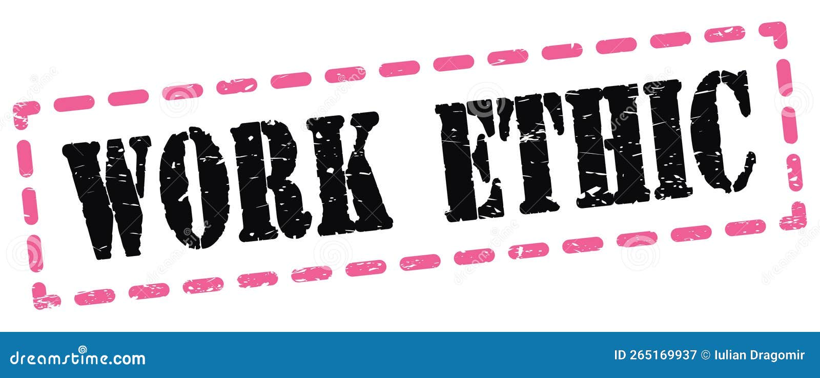 WORK ETHIC Text Written on Pink-black Stamp Sign Stock Illustration ...