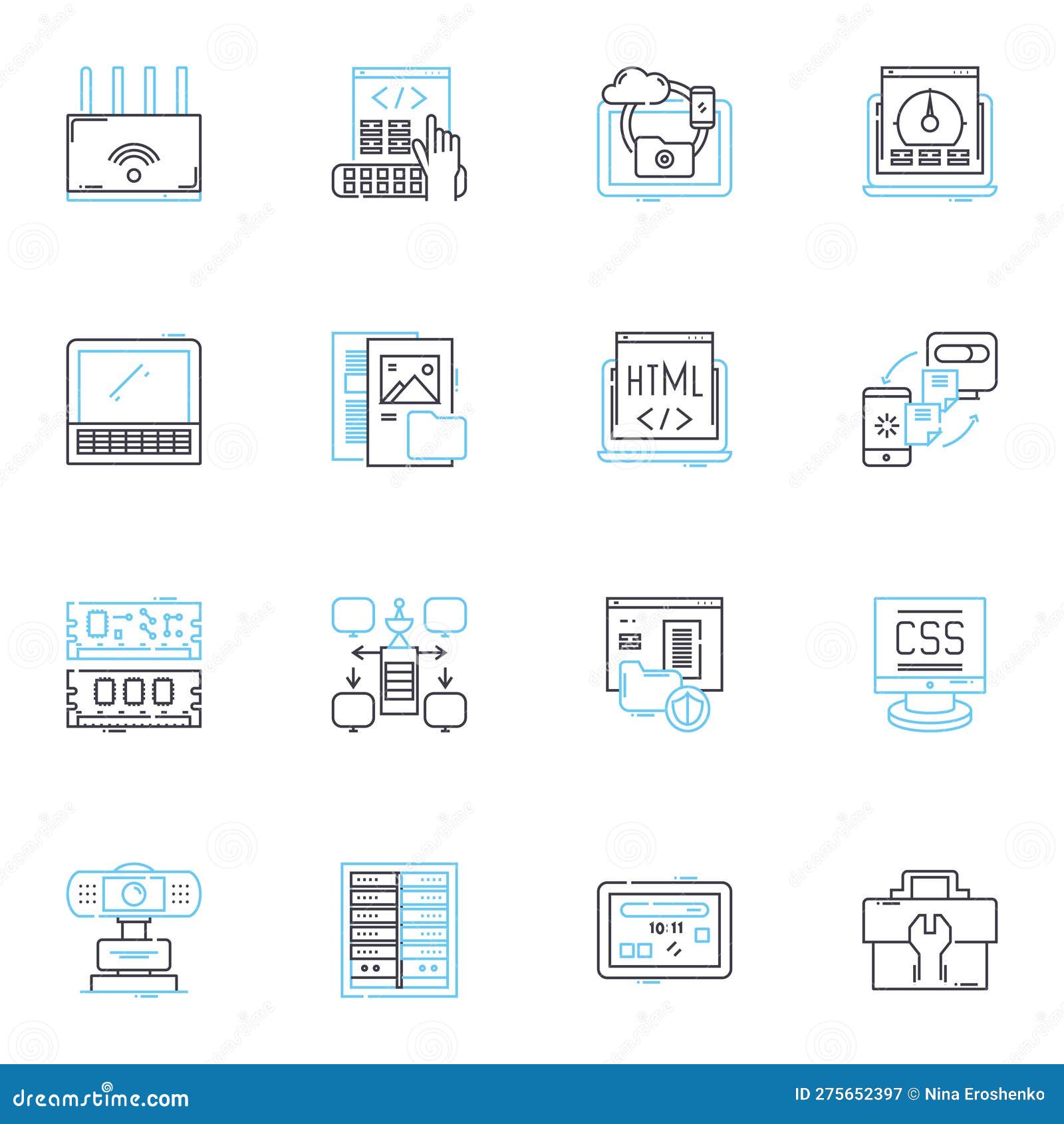 Work Ethics Linear Icons Set. Integrity, Accountability ...
