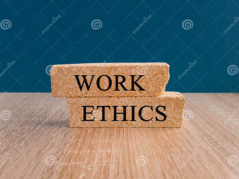 Work Ethics Symbol. Concept Words Work Ethics on Brick Blocks Stock ...
