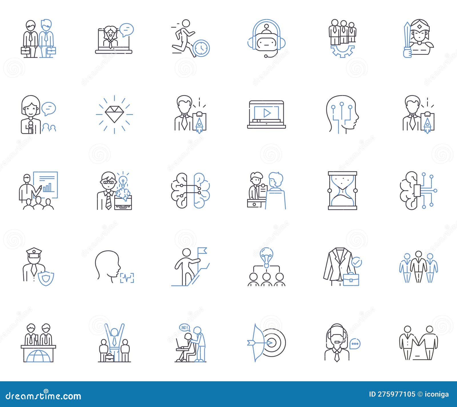 Work Evolution Line Icons Collection. Automation, Modernization ... Work Evolution Line Icons Collection. Automation, Modernization ...