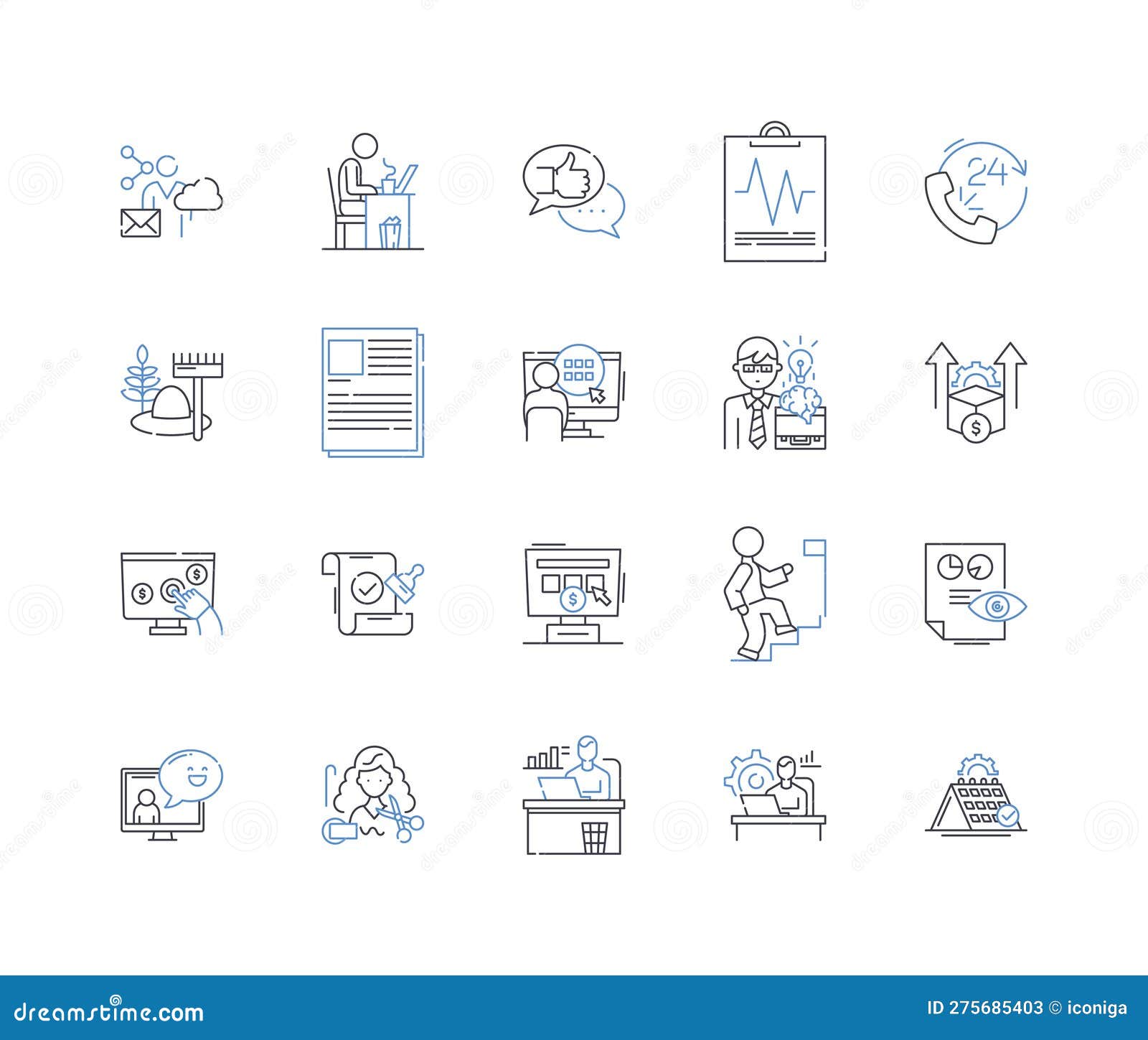 Work Evolution Line Icons Collection. Automation, Modernization ... Work Evolution Line Icons Collection. Automation, Modernization ...