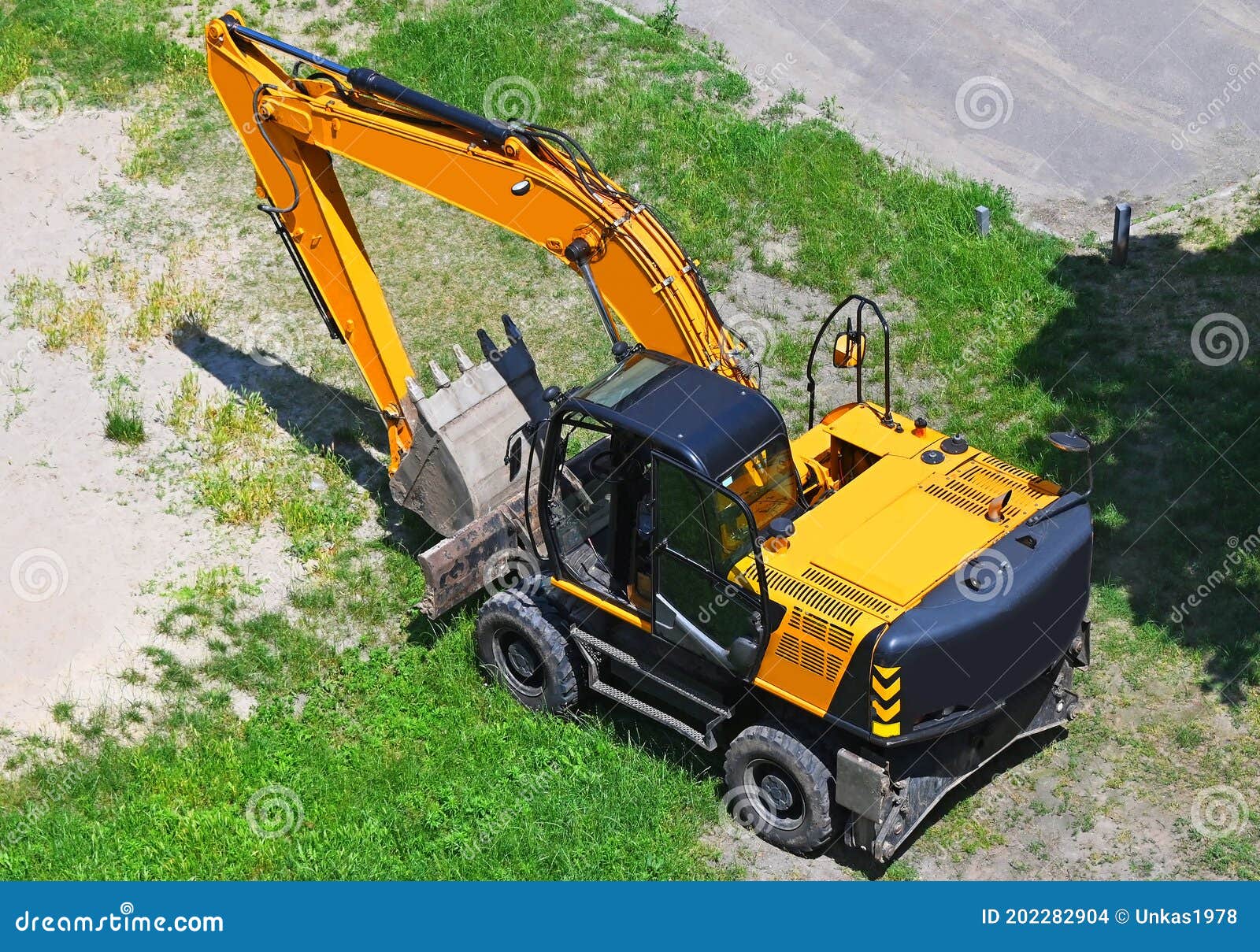 Excavating Machine on Construction Site Stock Photo - Image of ...