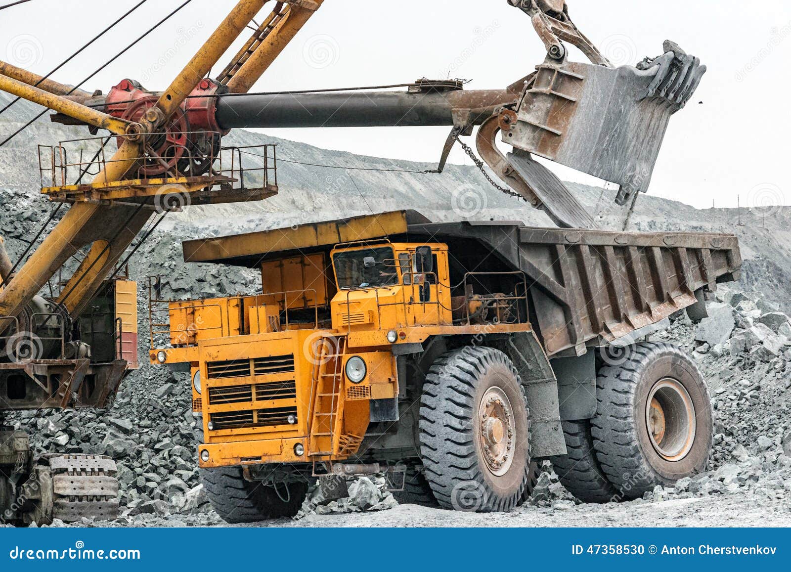 Work excavator stock photo. Image of belaz, work, road - 47358530