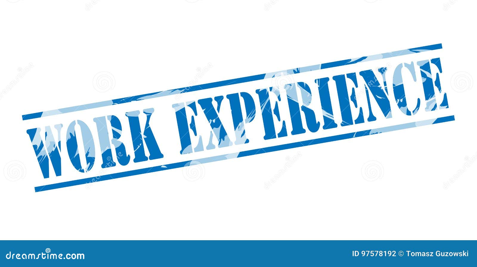 Work experience blue stamp stock illustration. Illustration of ...