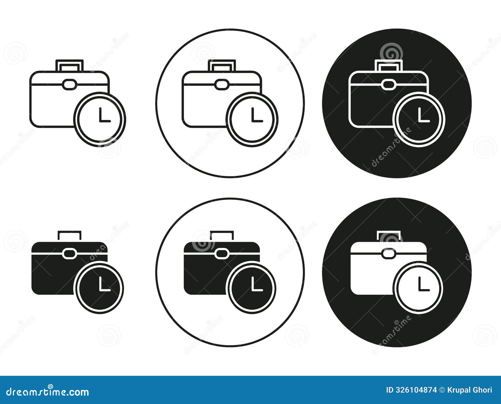 Work Experience Linear Art Icon Set. Work Experience Vector Mark for ...