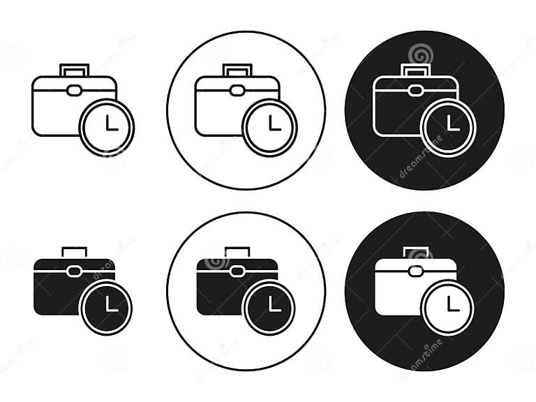 Work Experience Linear Art Icon Set. Work Experience Vector Mark for ...