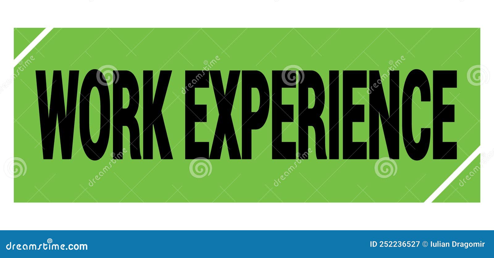 WORK EXPERIENCE Text on Green-black Grungy Stamp Sign Stock ...