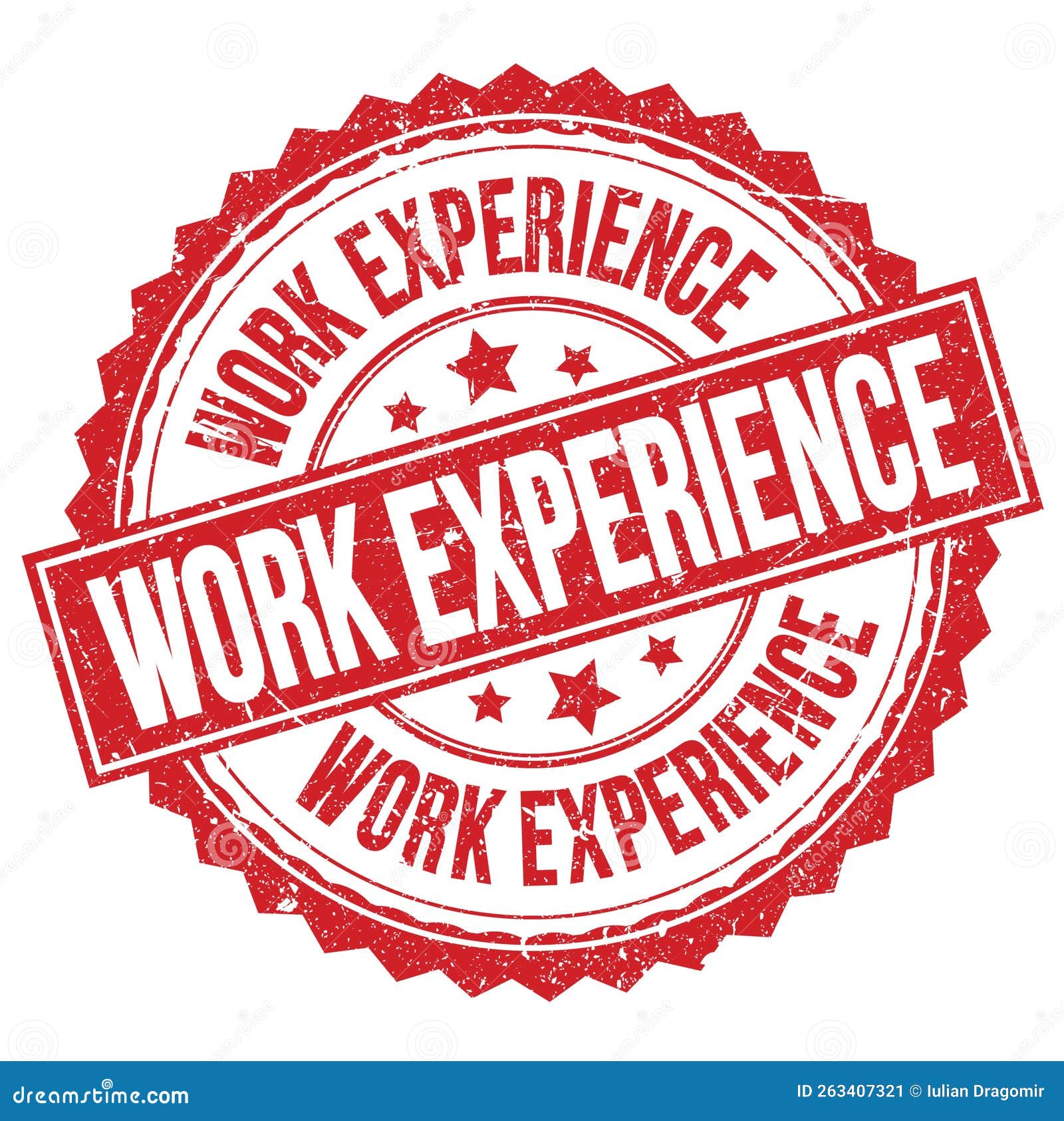 WORK EXPERIENCE Text on Red Round Stamp Sign Stock Illustration ...