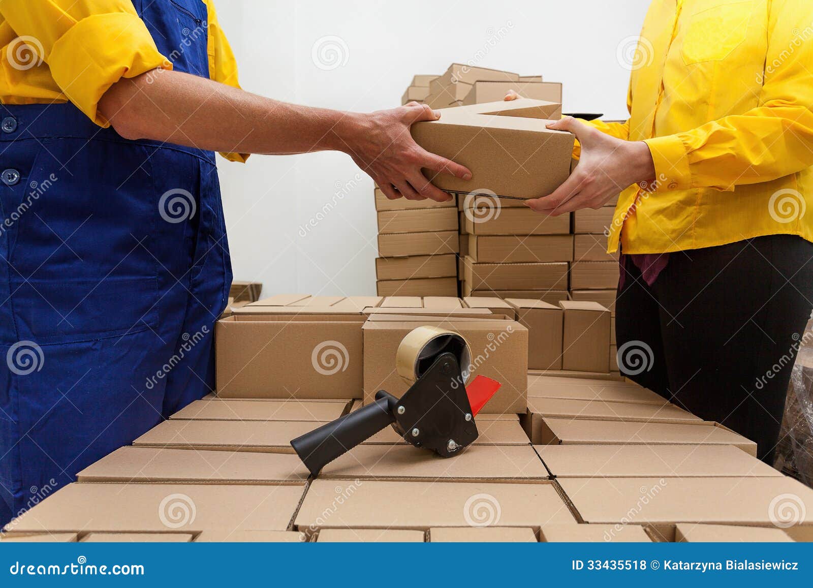 Work in a factory stock photo. Image of packaging, courier - 33435518