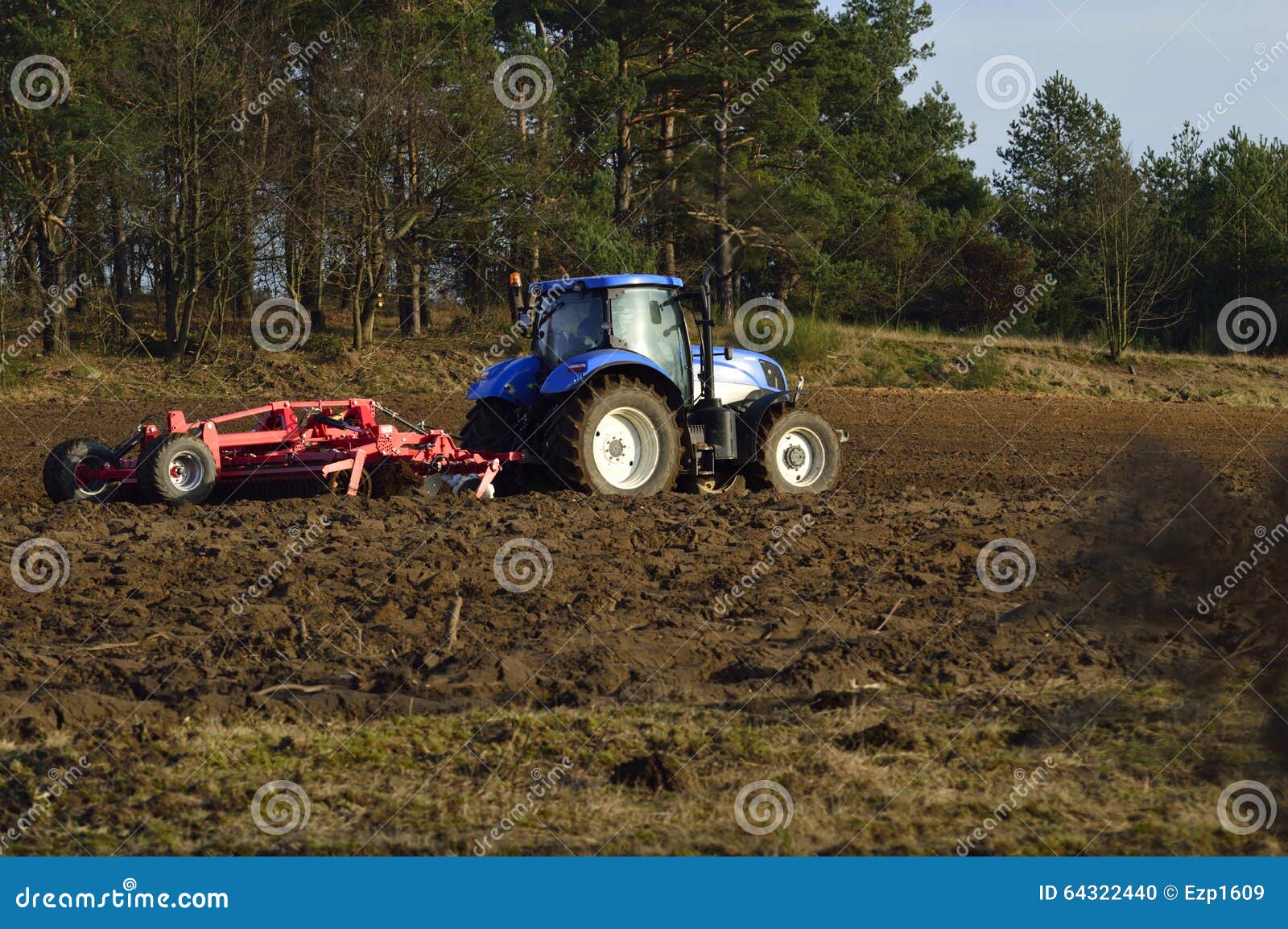Work in the field plowing stock photo. Image of disc - 64322440