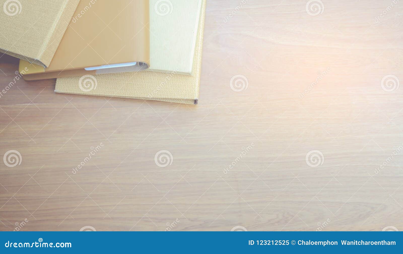 Work Files, Papers and Notebooks on Wooden Floors. Stock Image - Image ...