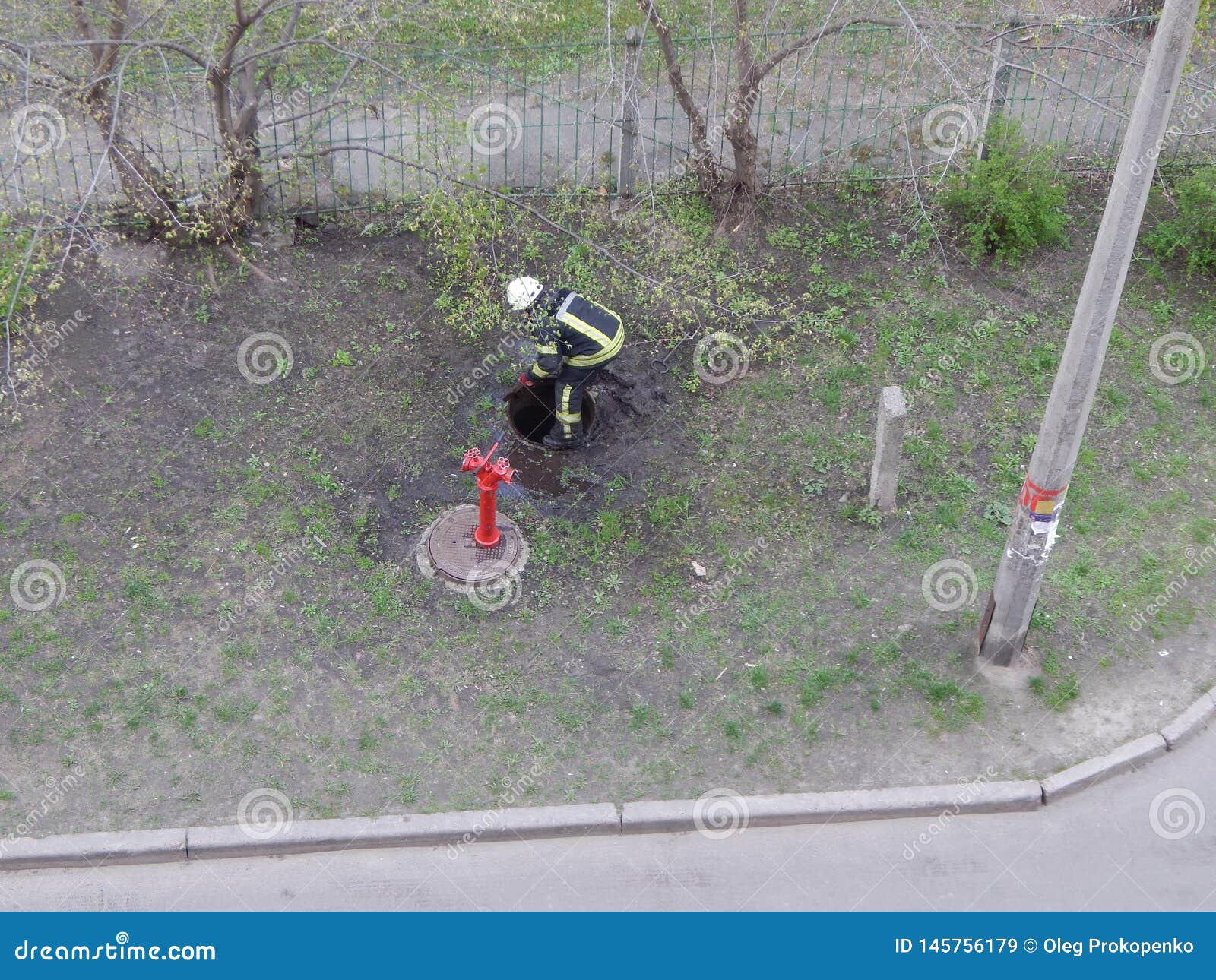 The Work of Firefighters To Extinguish the Fire Hydrants Stock Image ...