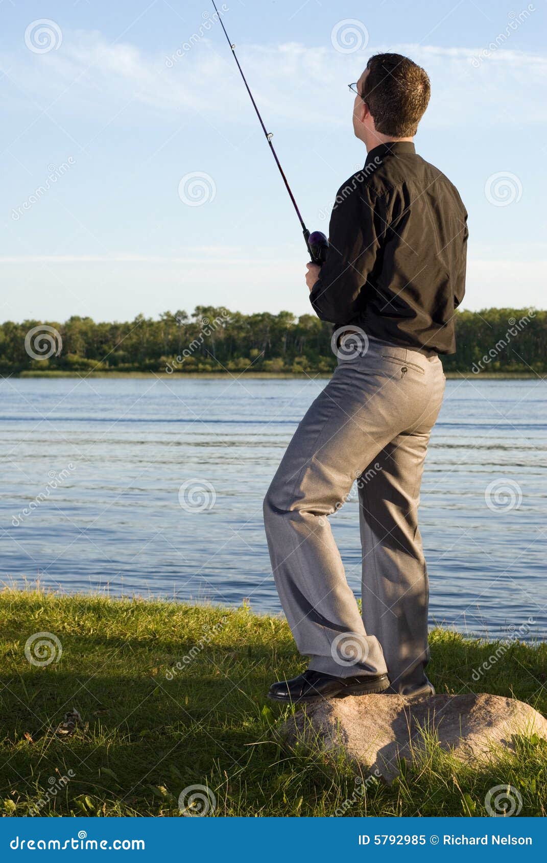 After Work Fishing stock image. Image of adult, leisure - 5792985