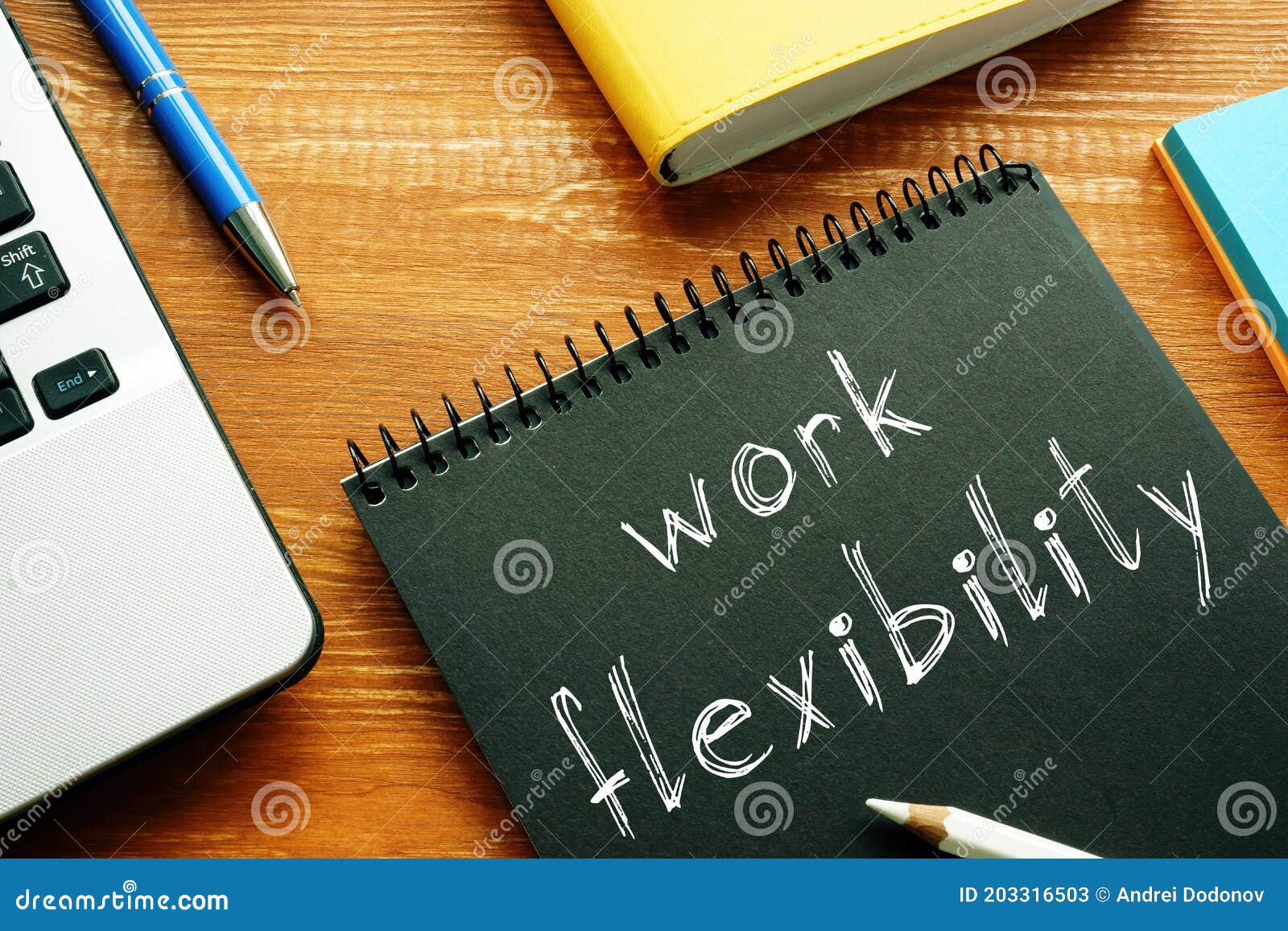 Work Flexibility is Shown on the Business Photo Using the Text Stock ...