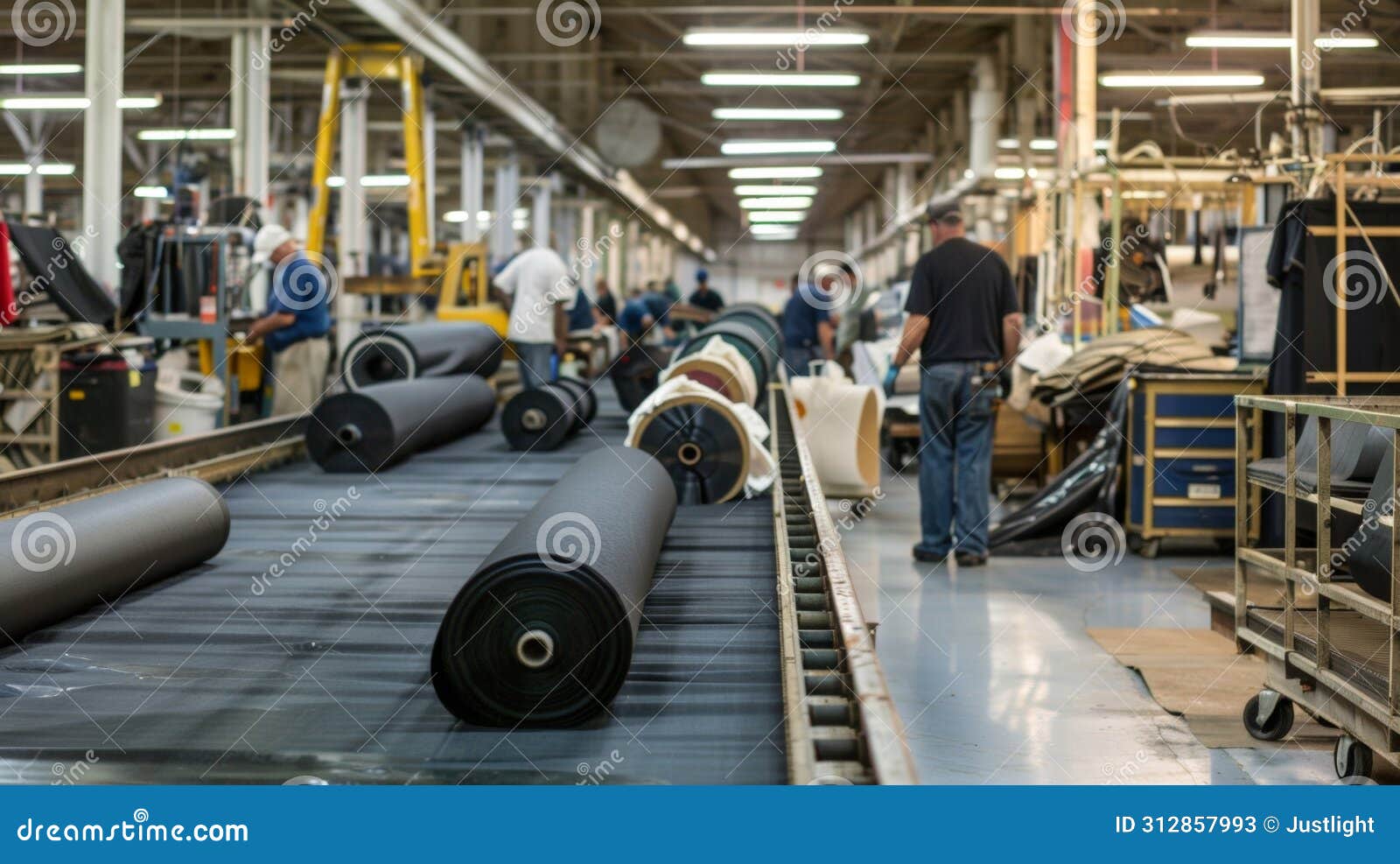 The Work Floor is Bustling with Activity As Workers Transfer Finished ...