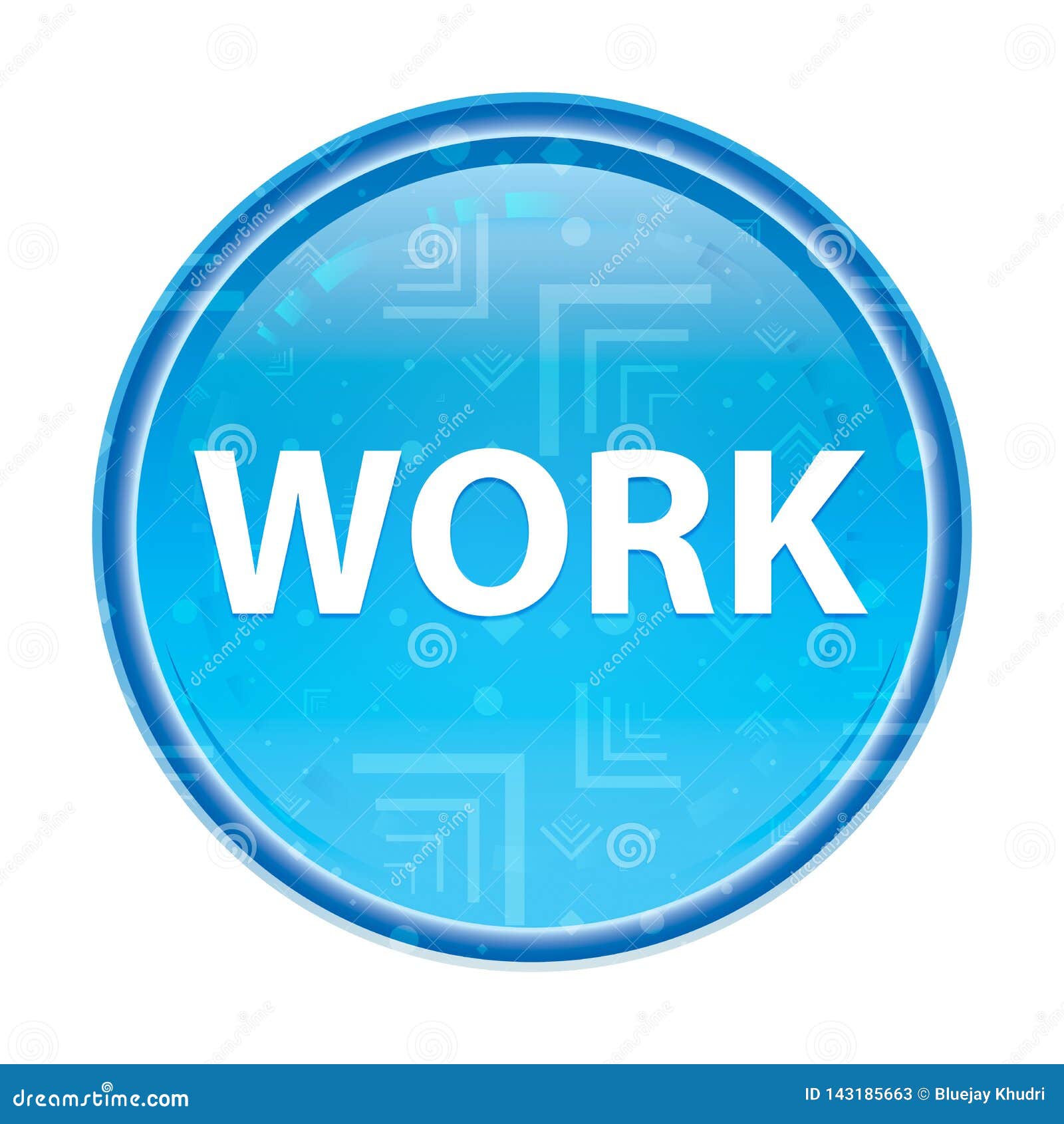 Work Floral Blue Round Button Stock Illustration - Illustration of toil ...