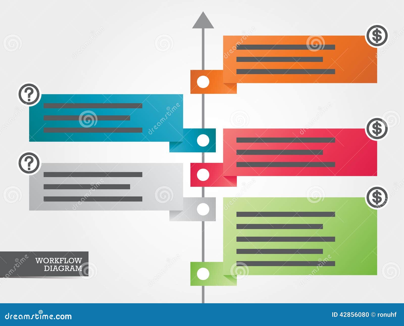 Work flow Business Diagram stock vector. Illustration of flow - 42856080