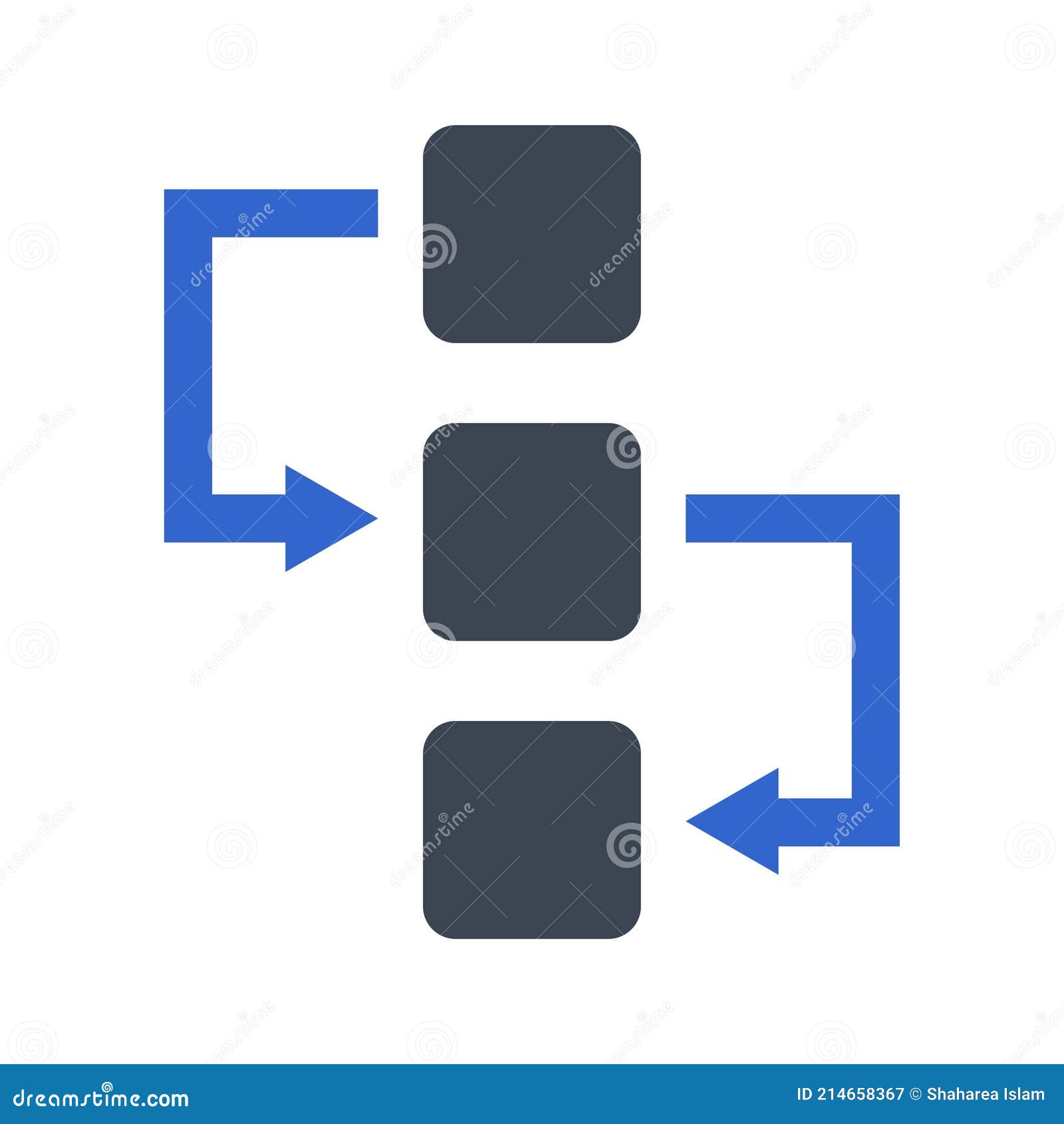 Work flow chart icon stock vector. Illustration of vector - 214658367