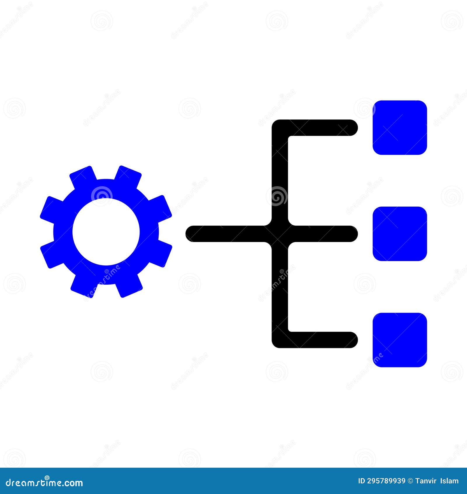 Work Flow Chart Icon stock illustration. Illustration of text - 295789939