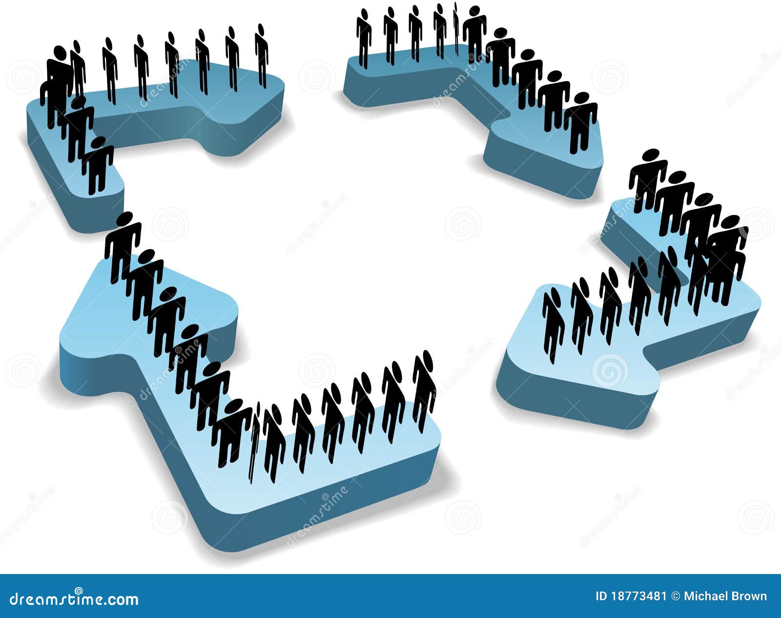 Work Flow Process People Cycle Recycle Arrows Cartoon Vector ...