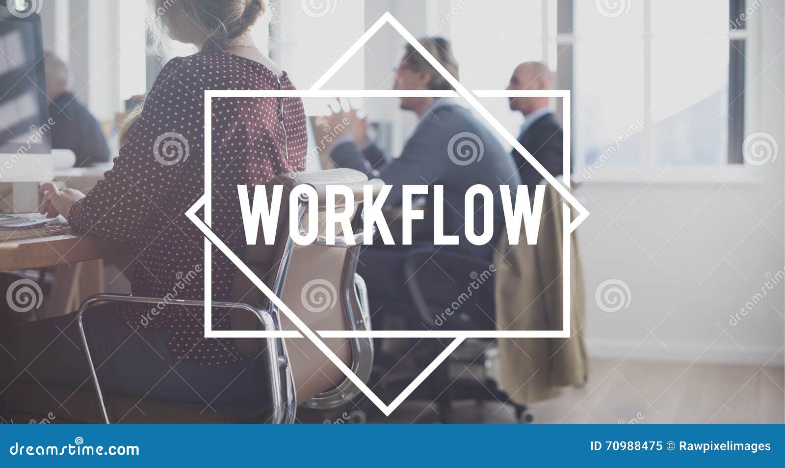 Work Flow Success Organization Strategy Steps Concept Stock Image ...