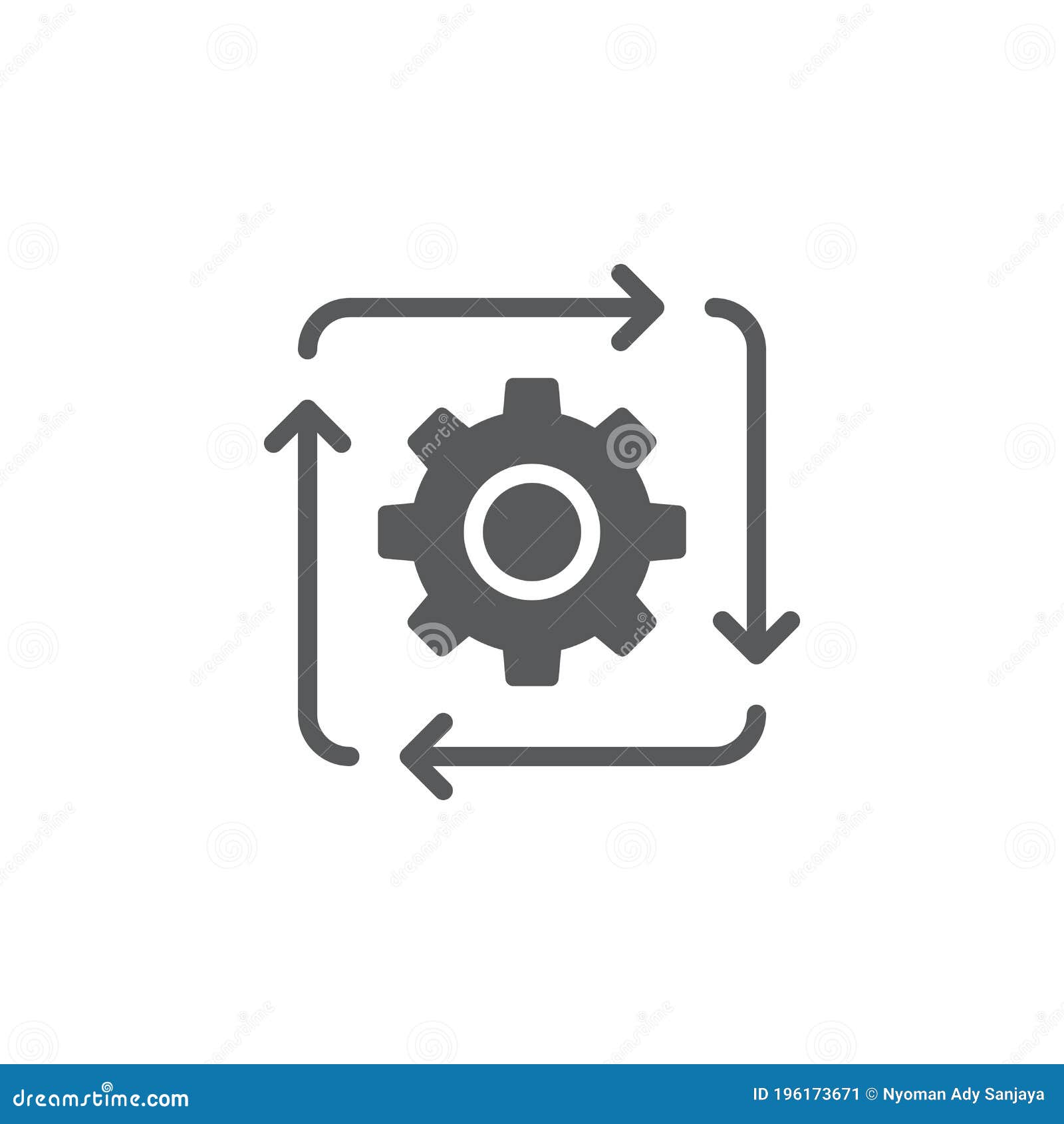 Work Flow Vector Icon Symbol Isolated on White Background Stock Vector ...