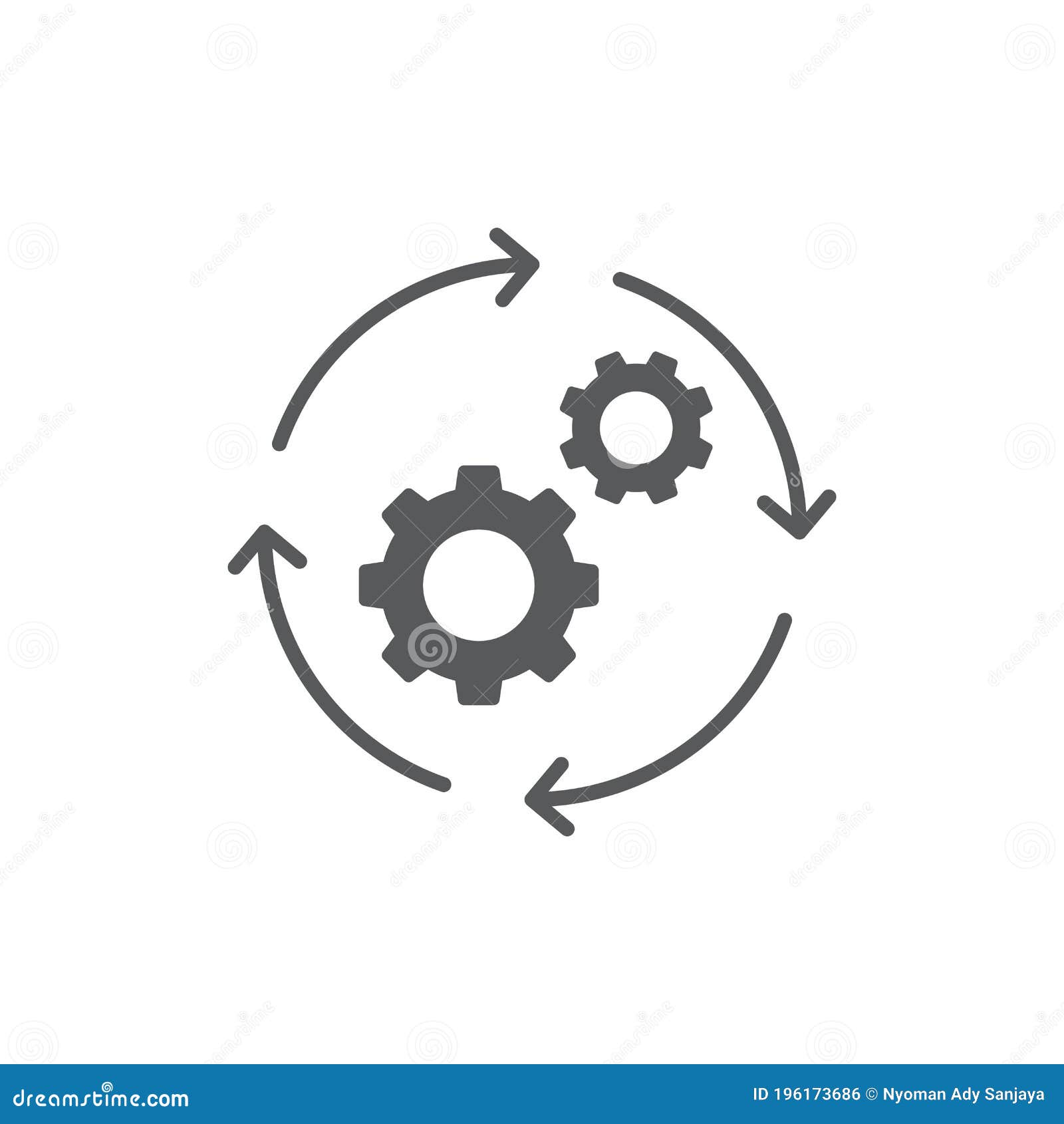 Work Flow Vector Icon Symbol Isolated on White Background Stock Vector ...