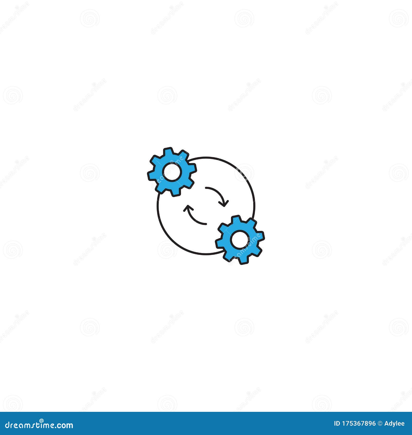 Work Flow Vector Icon Symbol Isolated on White Background Stock Vector ...