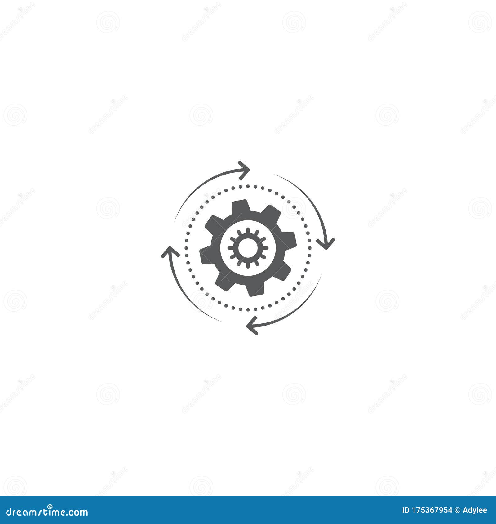 Work Flow Vector Icon Symbol Isolated on White Background Stock Vector ...