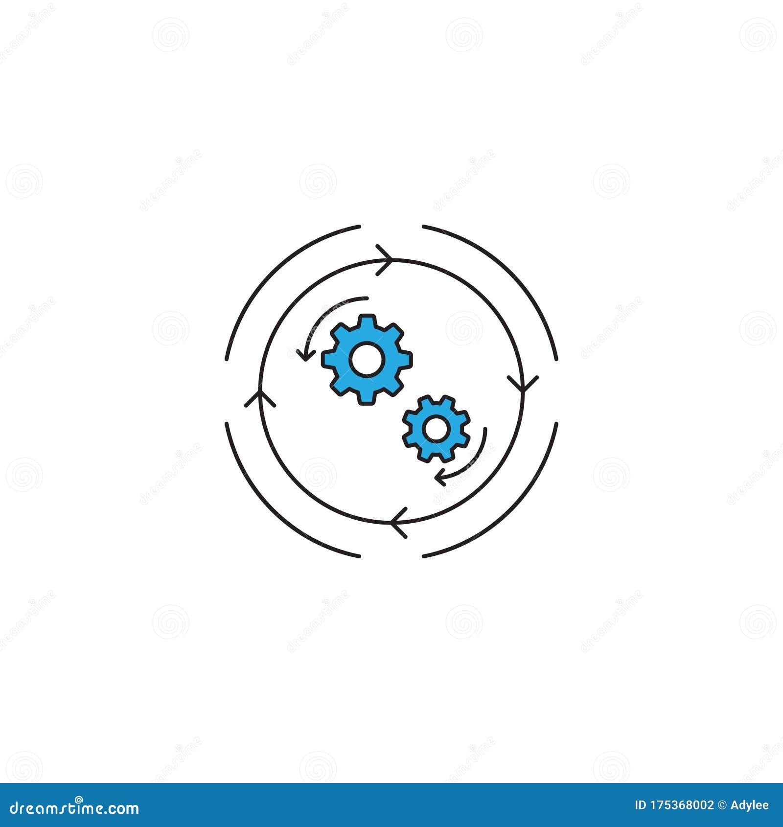 Work Flow Vector Icon Symbol Isolated on White Background Stock Vector ...